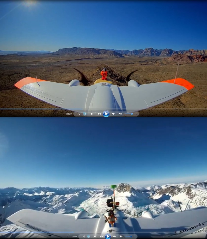 Albabird 3D printed tail camera view platform_Albabird 1100MM_XUWING ...