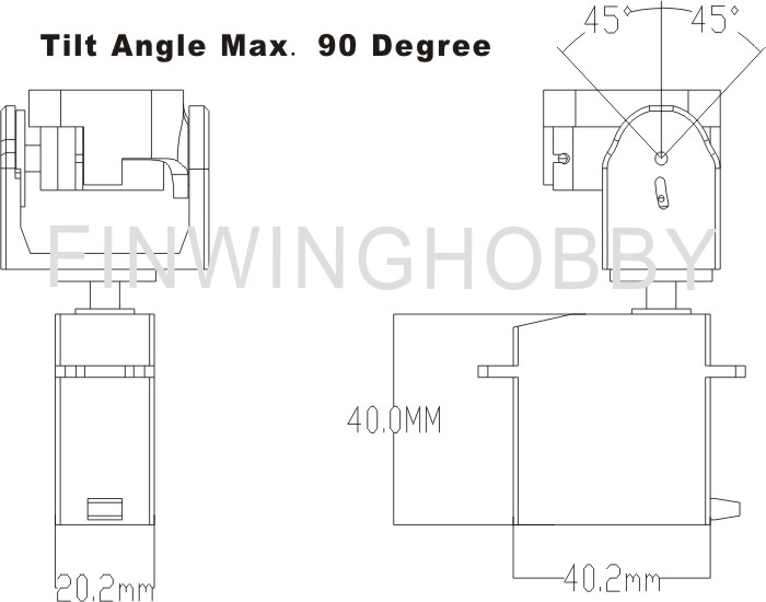 NEW FPV 300° Versatile Pan&Tilt_390°/300° Pan&Tilt_XUWING/FINWING FPV ...